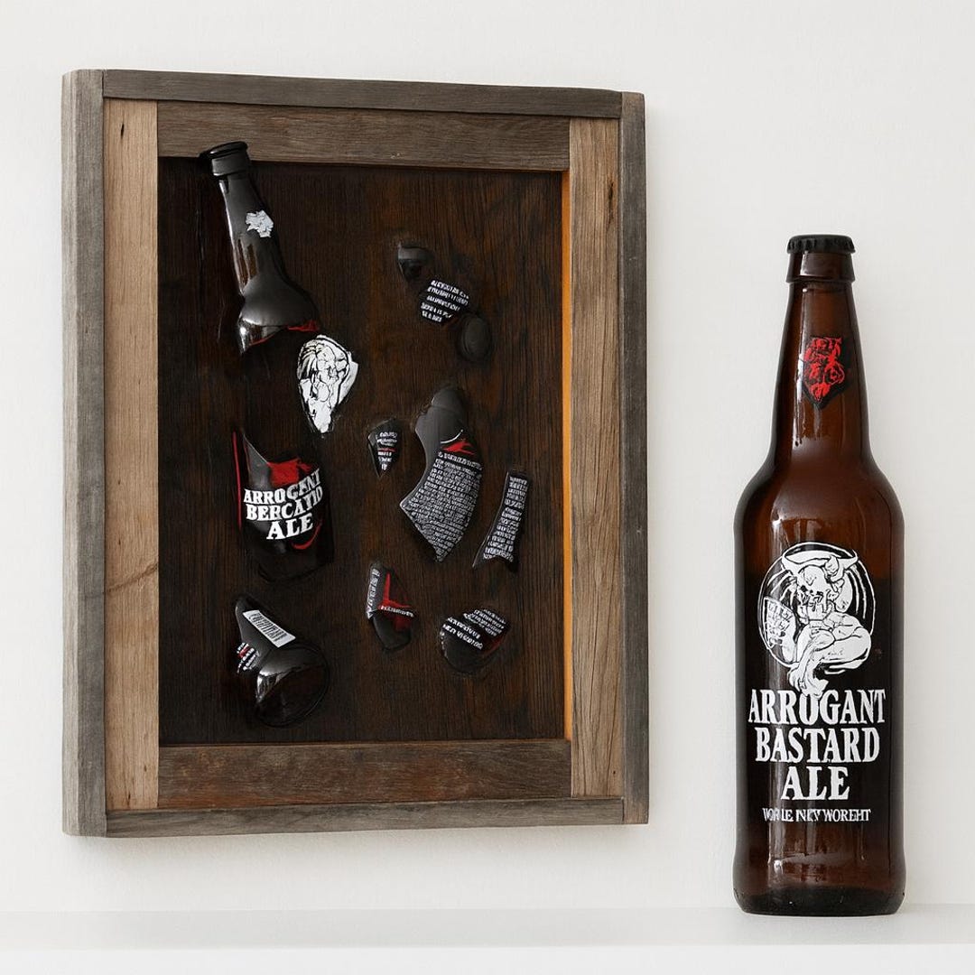 Arrogant Bastard Ale – Rustic Beer Art Display - Etsy