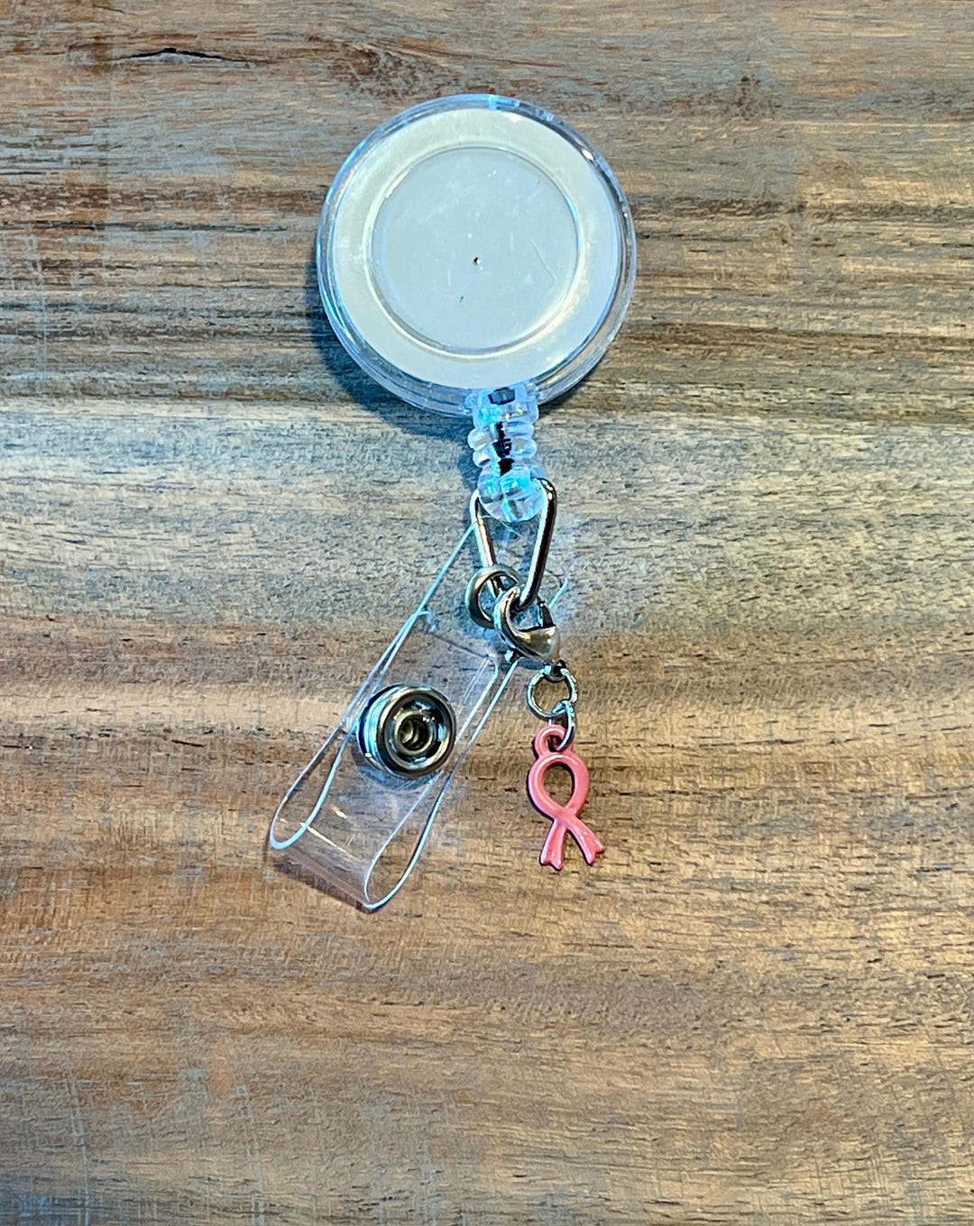 Pink Ribbon Badge Charm – Breast Cancer Awareness ID Accessory for ...