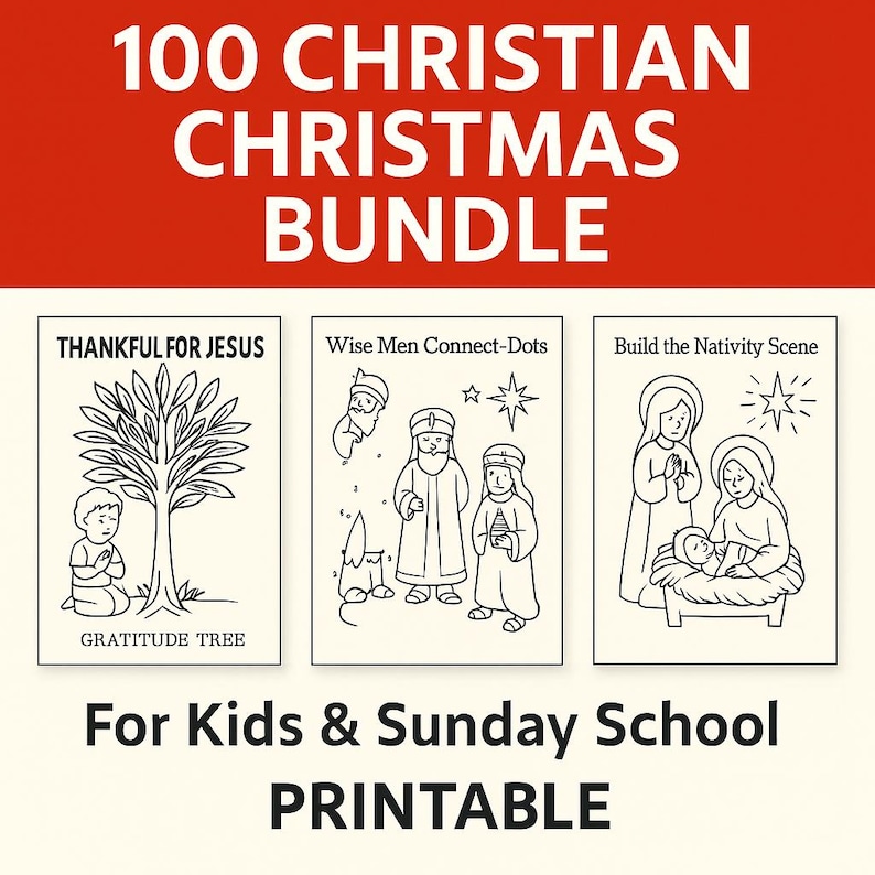 100 Christian Christmas Printable Mega Bundle - Etsy