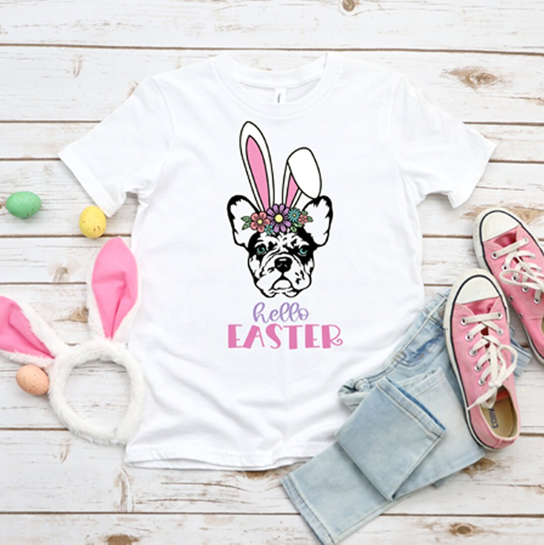 Easter Merle French Bulldog Bunny Child Shirt Tshirt Spring Frenchie ...