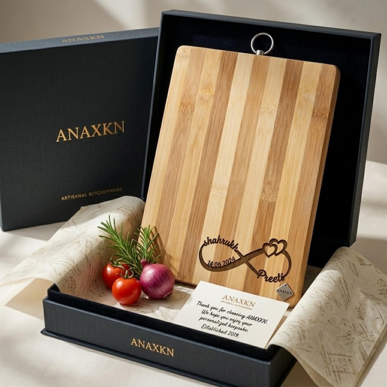 Personalized Bamboo Cutting Board | Custom Infinity Wedding Anniversary ...