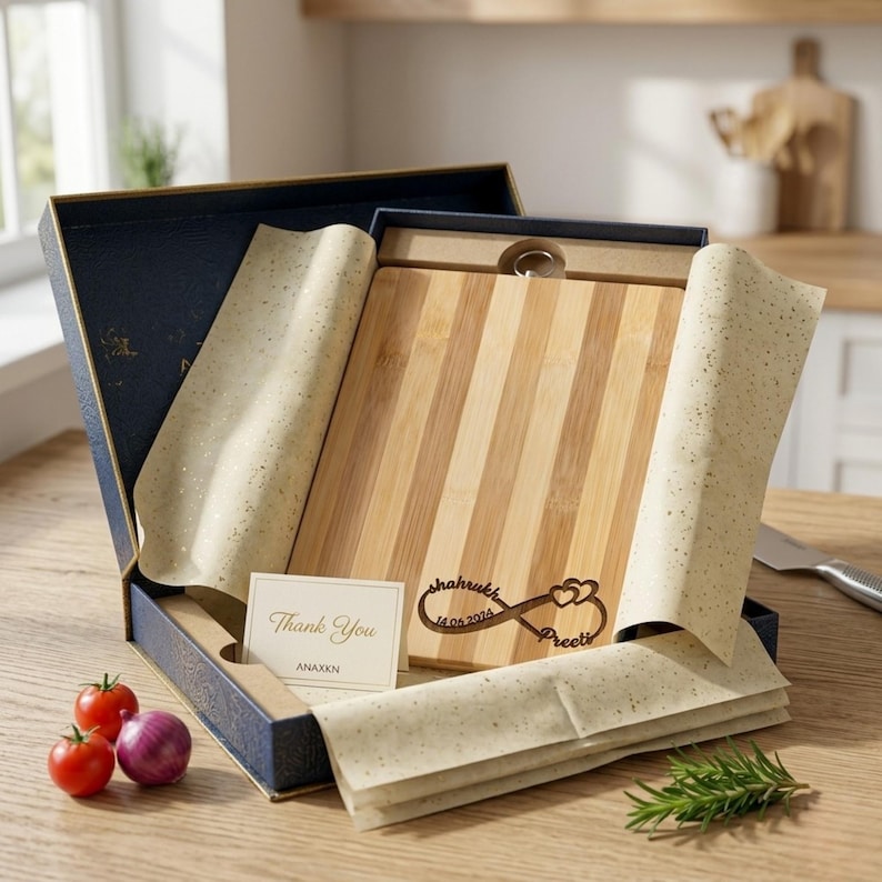 Personalized Bamboo Cutting Board | Custom Infinity Wedding Anniversary ...
