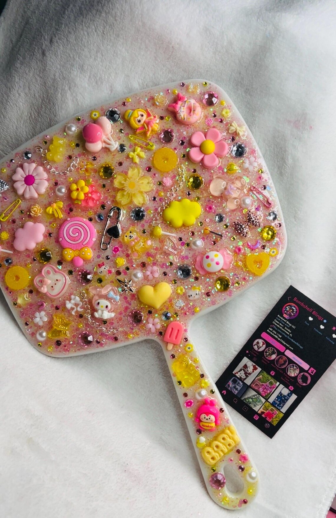 Pink and Yellow Freestyle Junk Mirror (please Read Description) - Etsy