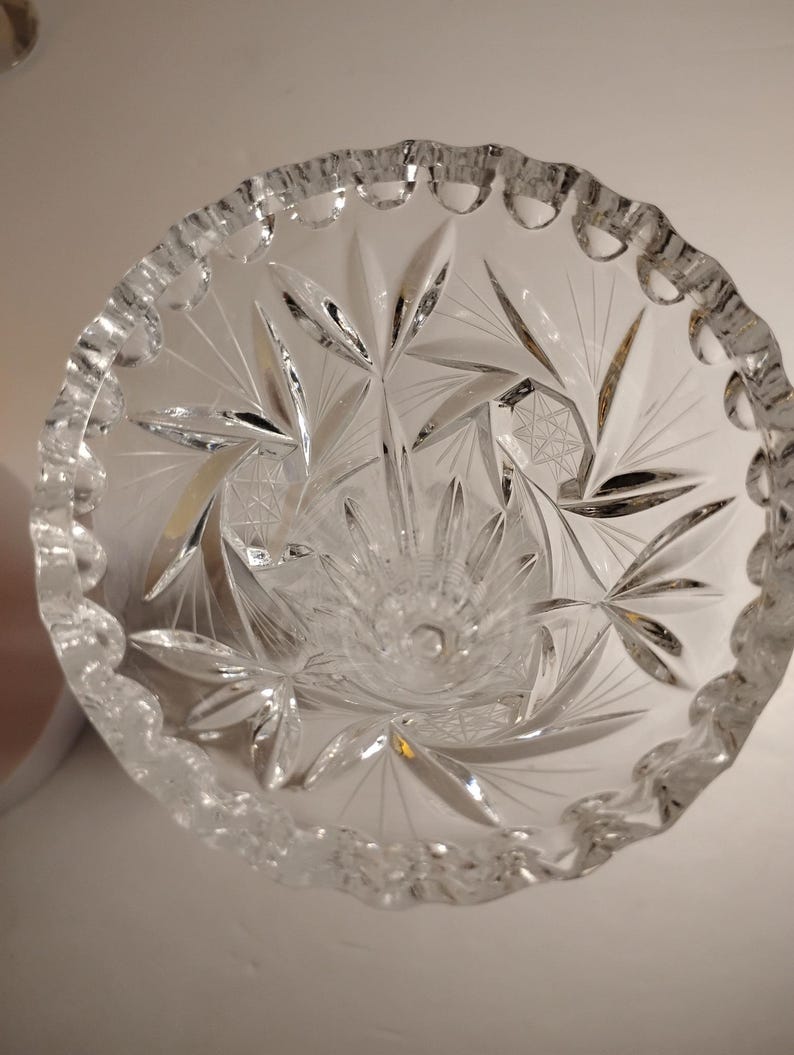 Vintage American Brilliant Period Star of David Crystal Vase - Etsy
