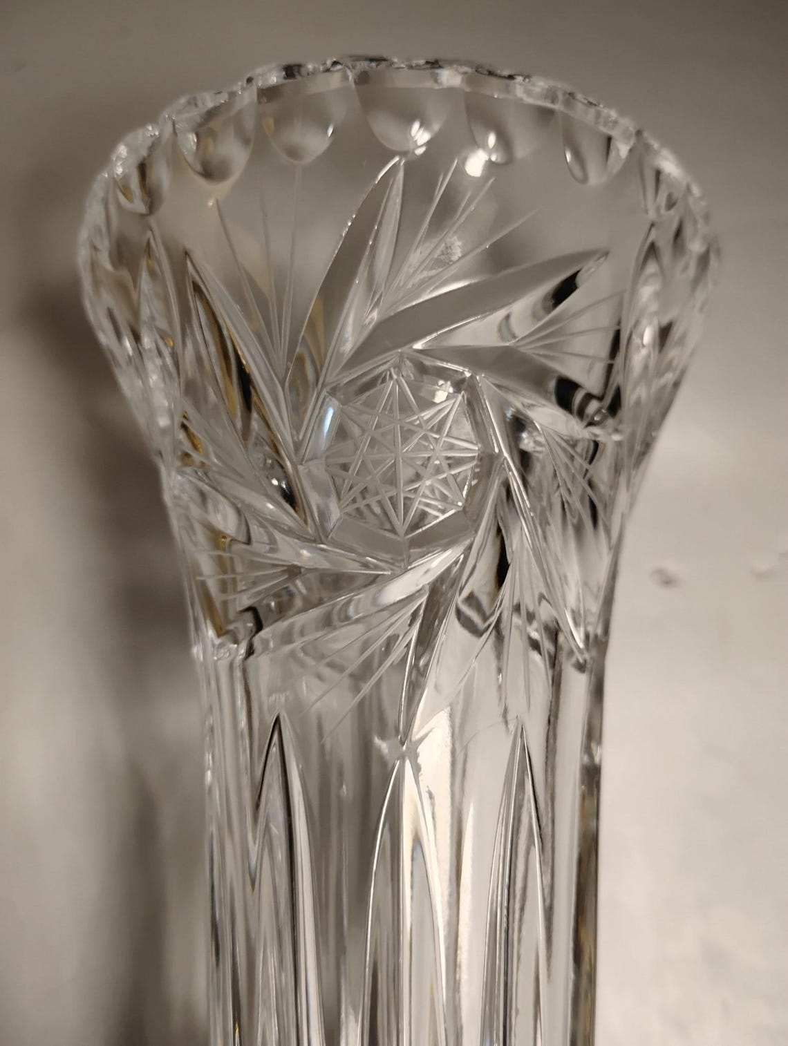 Vintage American Brilliant Period Star of David Crystal Vase - Etsy