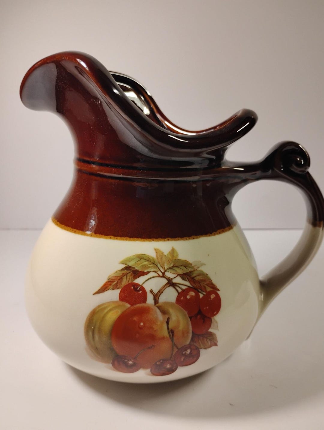 Vintage Mccoy Fruit Theme Ceramic Pitcher - Etsy