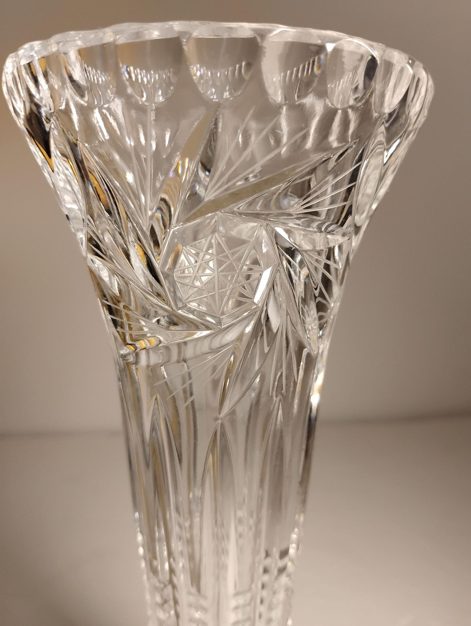 Vintage American Brilliant Period Star of David Crystal Vase - Etsy