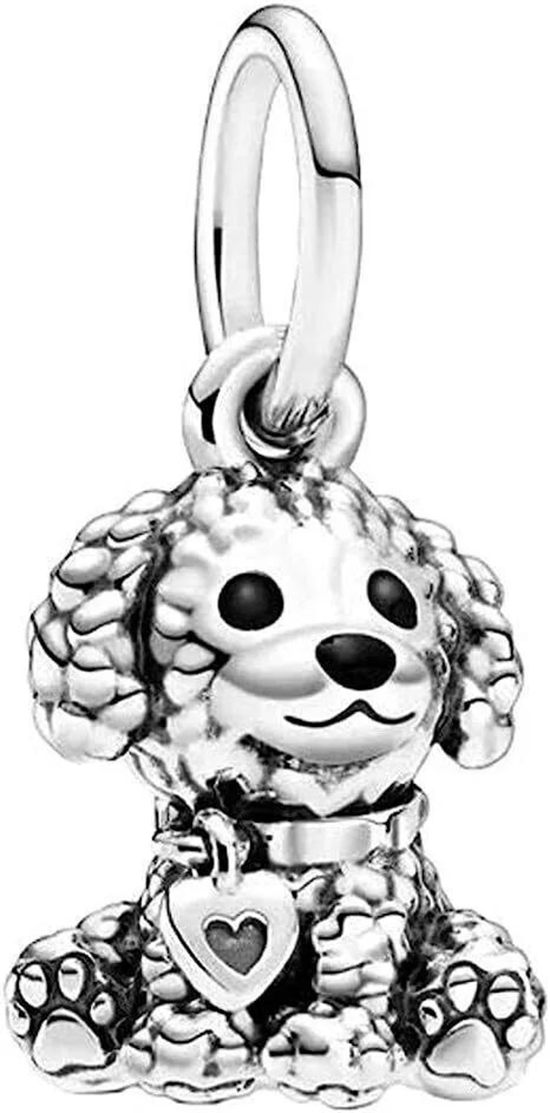 NEW Authentic Pandora Poodle Puppy Dog Sterling Silver Charm 798871C01 ...