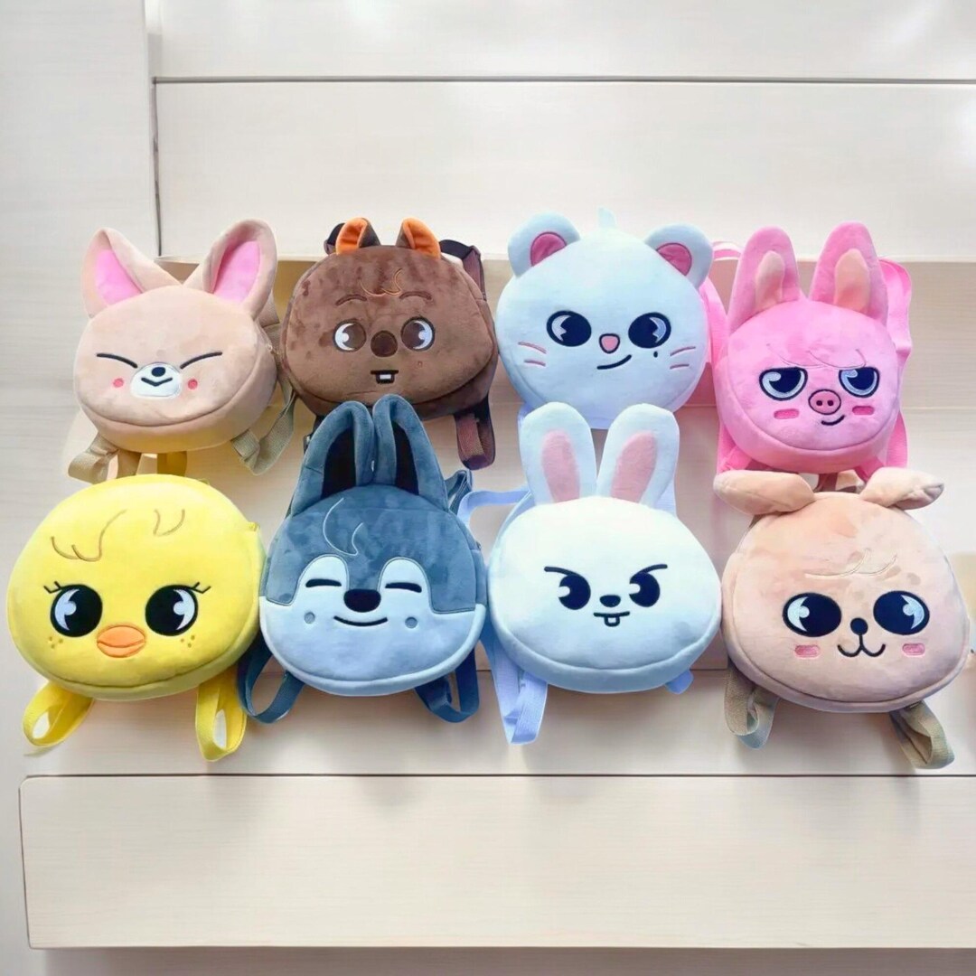Stray Kids SKZOO Backpack Straykids Characters Plush Bag Embroidered ...