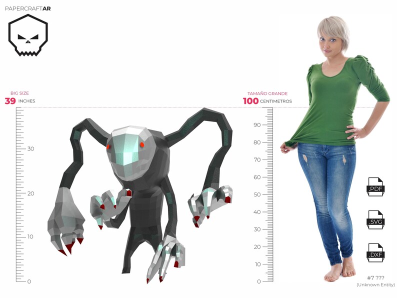 3D Papercraft Template Digital Download Horror Collectible (pdf, Svg ...