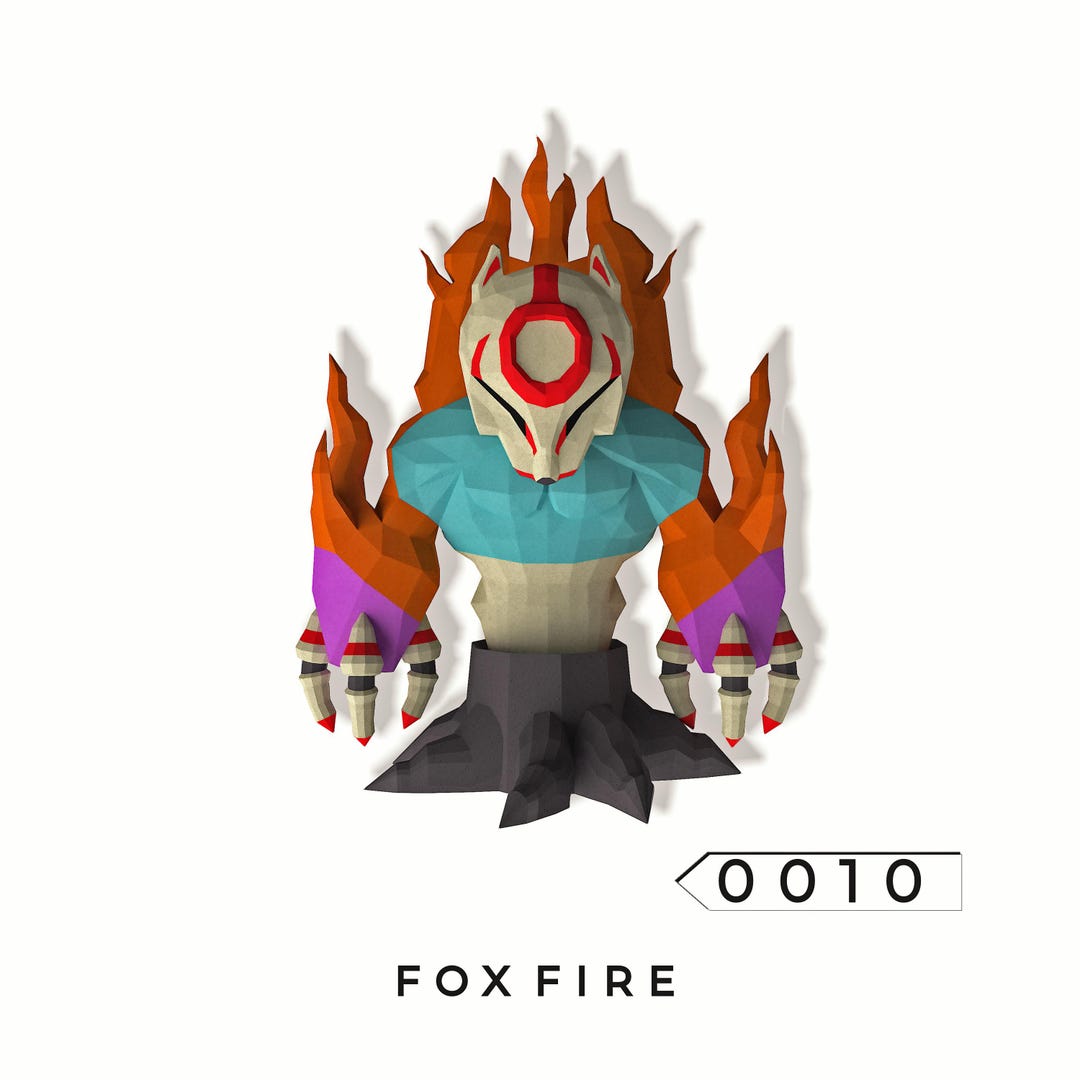 3D Papercraft Horror Sculpture Dark Art Collectible – Creepazoid FOX ...