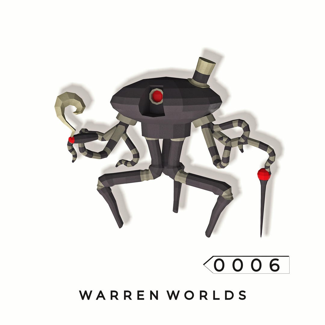 Creepazoid Warren Worlds Papercraft Sculpture (pdf, Svg, Dxf Files) - Etsy