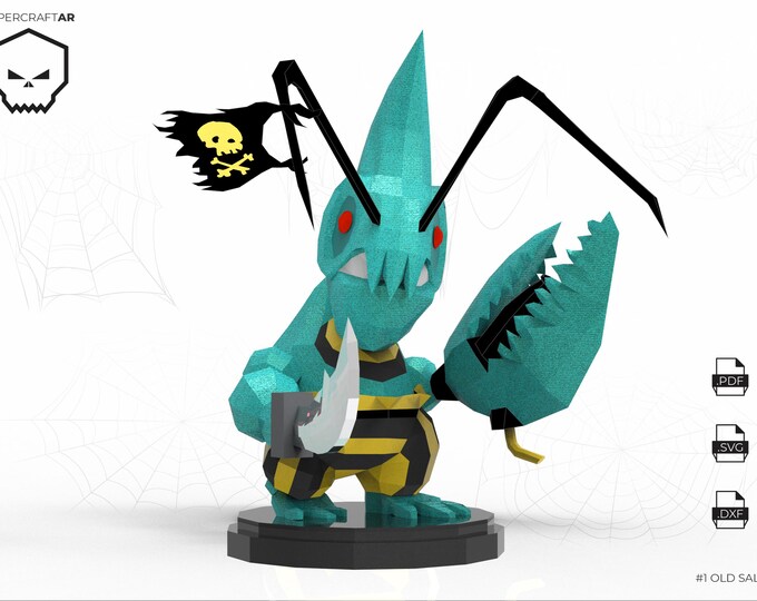 Scythe 3D Papercraft. Get SVG, PDF Digital File Pattern and Instruction ...