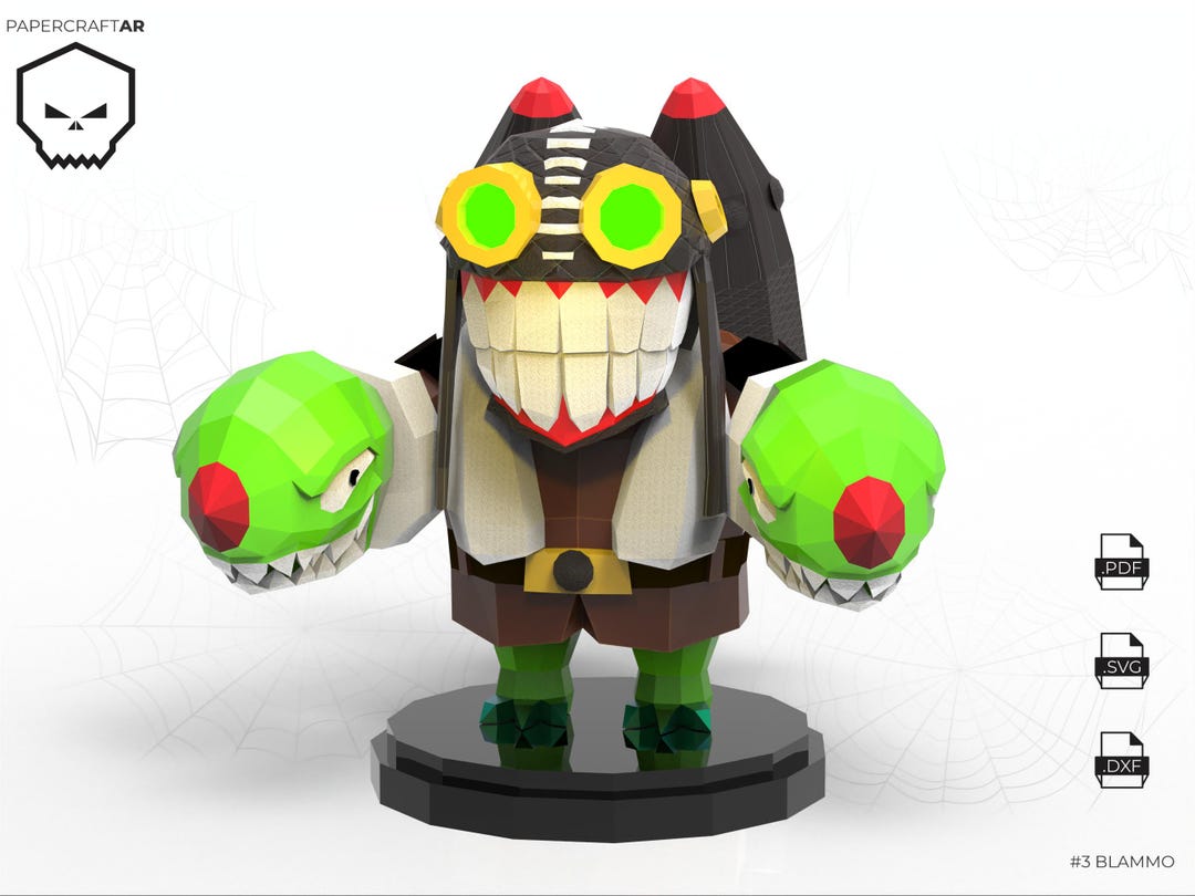 Plantilla De Papercraft 3D De Horror - Creepazoids #3 Blammo - Archivos ...