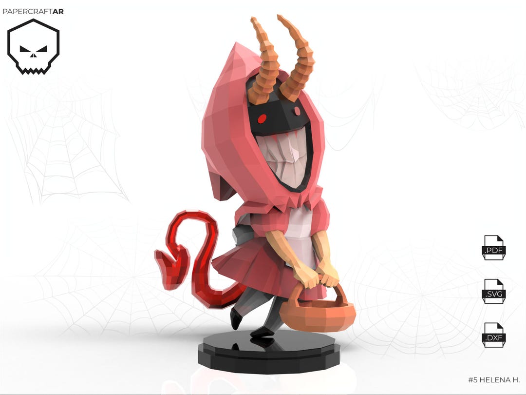 Papercraft 3D Horror Template - Creepazoids #5 - Helena Handbasket ...