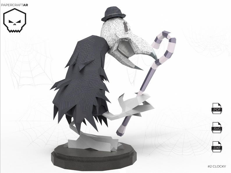 3D Papercraft Horror Template – Creepazoids #2 Clocky – Printable PDF ...