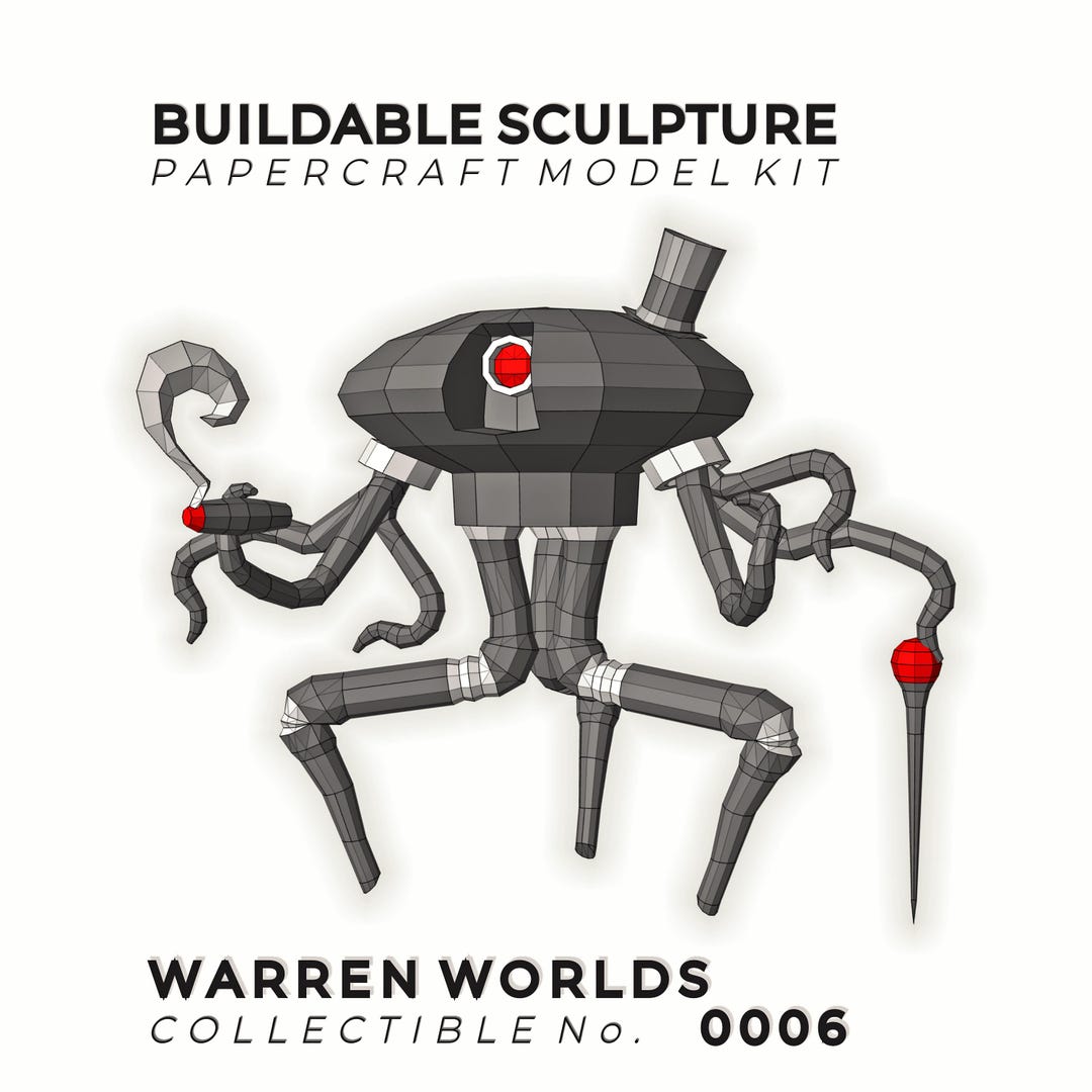 Escultura de Horror Papercraft 3D Arte Oscuro Coleccionable ...
