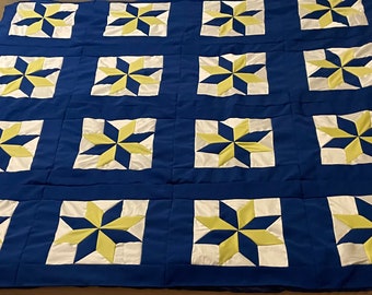 Yellow Star Quilt - Etsy