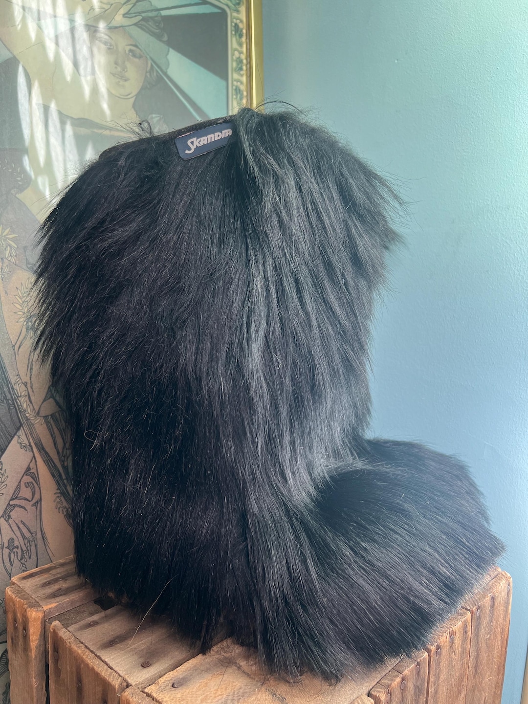 Black Tibetan Goat Fur Skandia Apres Ski Boots - Etsy