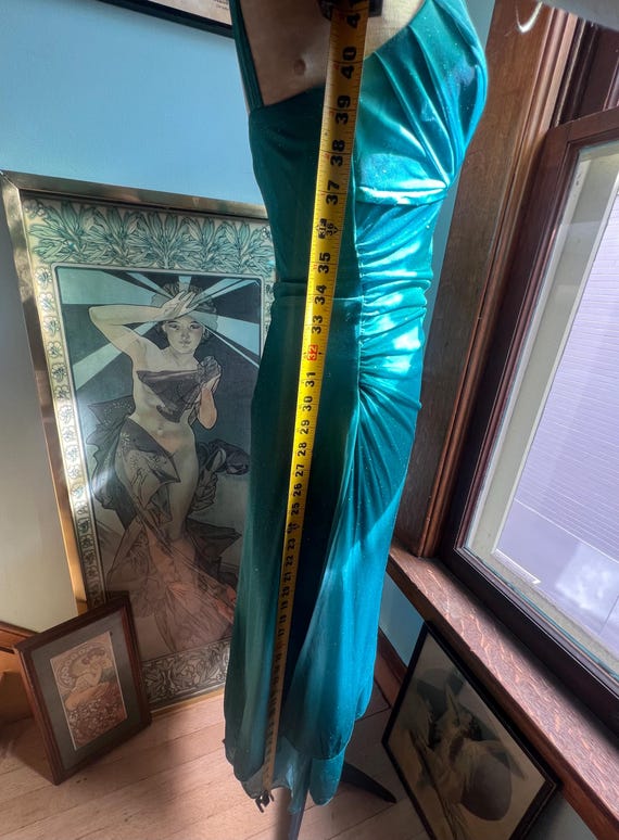 Y2K Sparkly Teal Green Prom or Formal Dress Size M - Gem