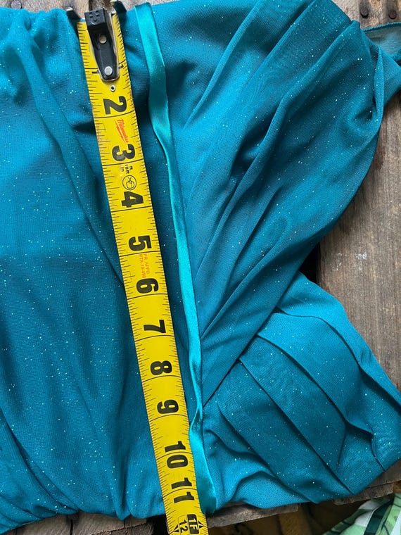 Y2K Sparkly Teal Green Prom or Formal Dress Size M - Gem