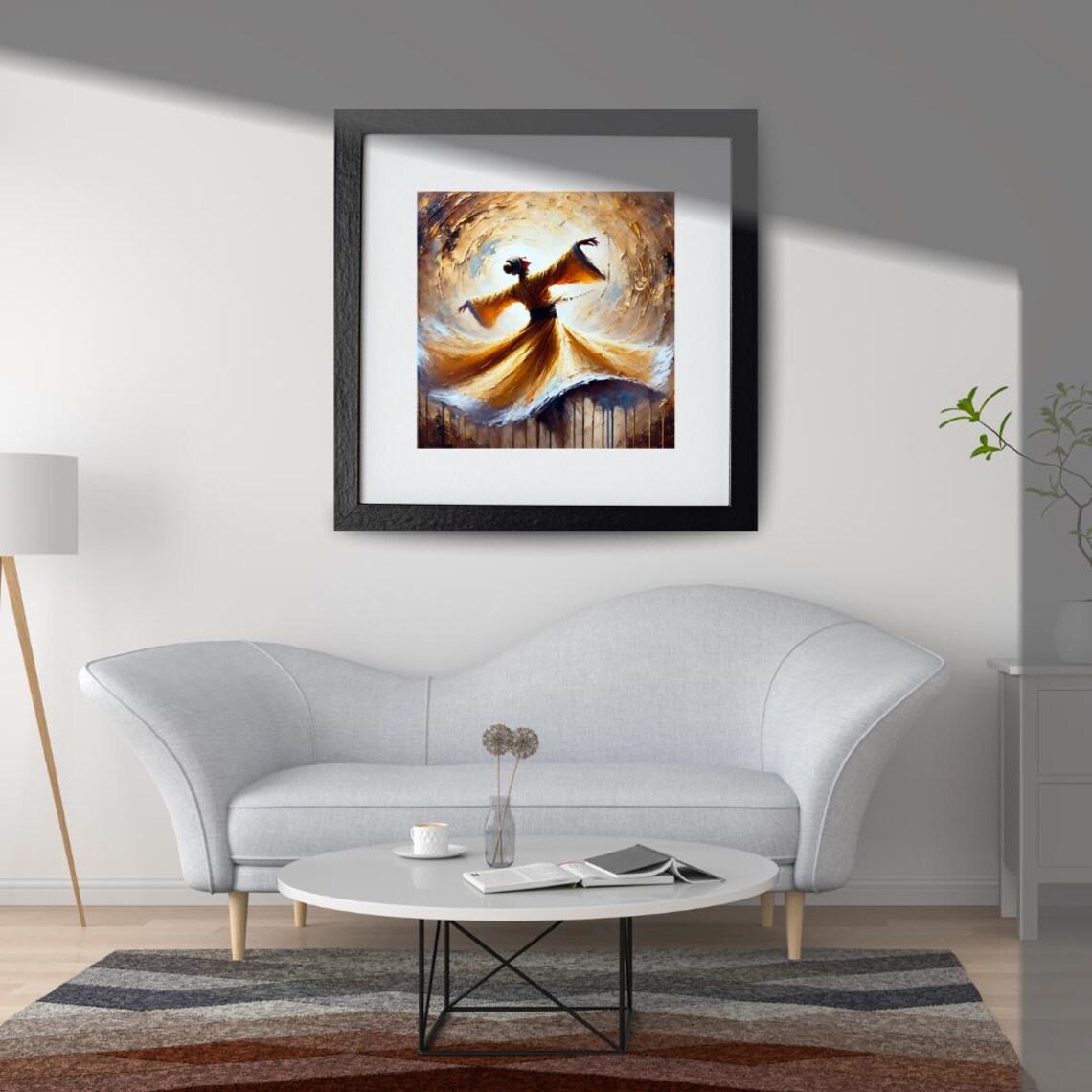 Sufi Whirling Dervish Art, Sufi Meditation Artwork, Rumi Inspired ...