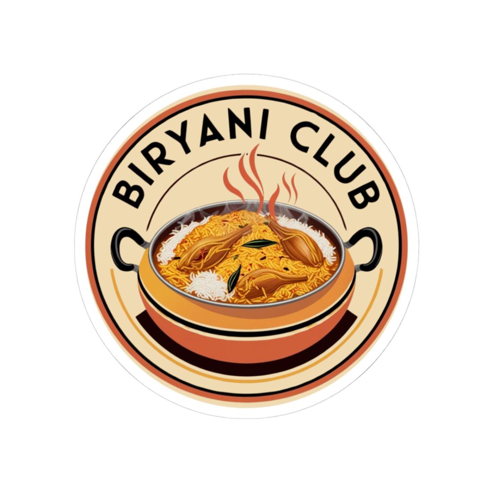 Biryani Club Sticker: Retro Diner Logo, Foodie Gift - Etsy