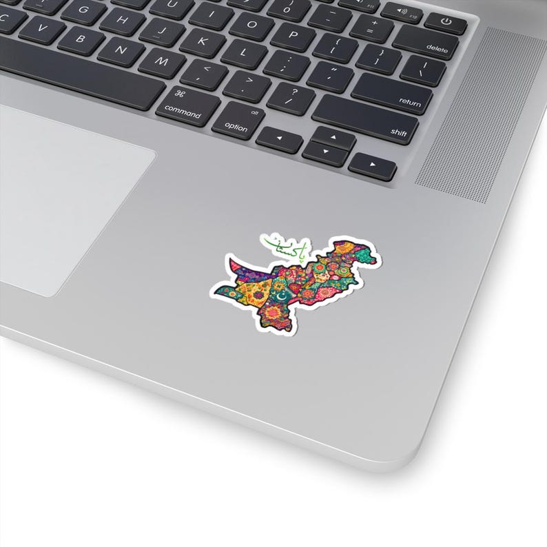 Vibrant Pakistan Map Kiss-cut Sticker, Colorful Decor, Travel Gifts ...