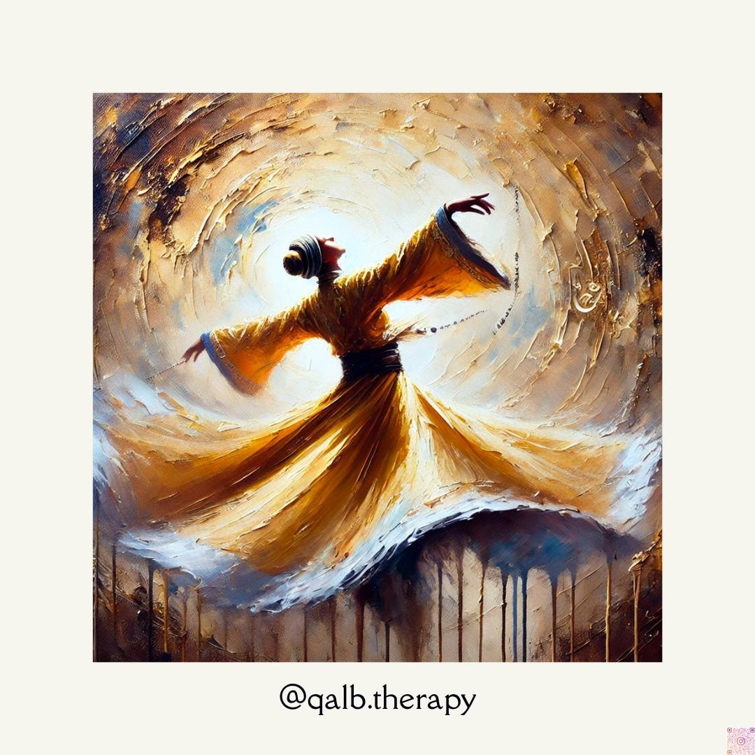 Sufi Whirling Dervish Art, Sufi Meditation Artwork, Rumi Inspired ...