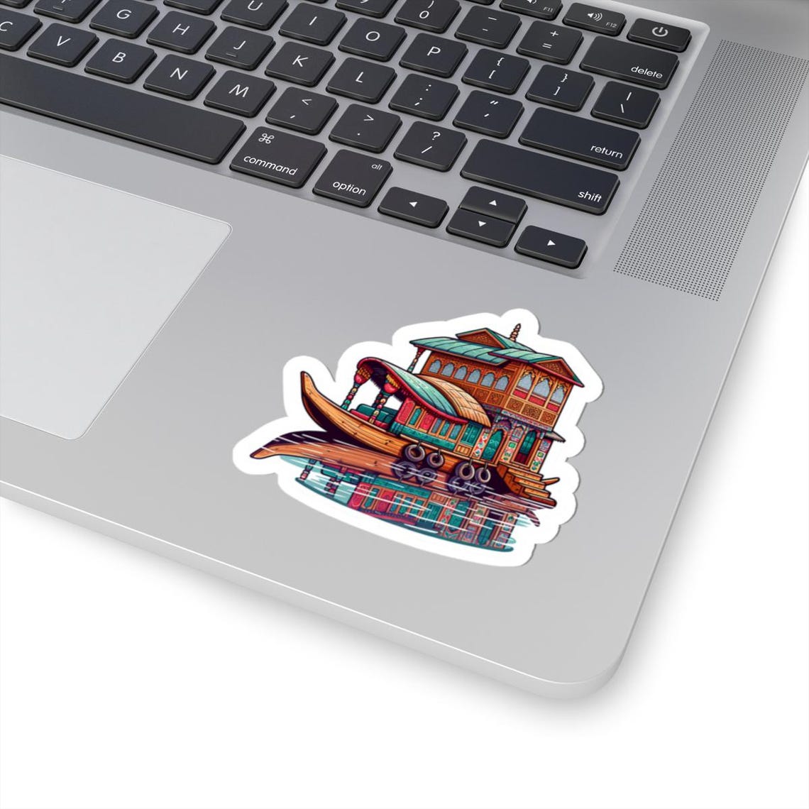 Vibrant Kashmir Shikara Houseboat Kiss-cut Sticker - Colorful Home ...