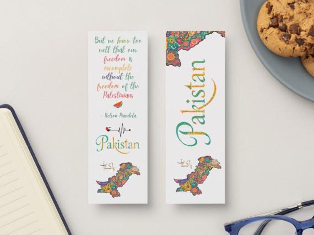 Pakistan & Palestine Bookmarks: Custom Desi Printable (digital Download ...
