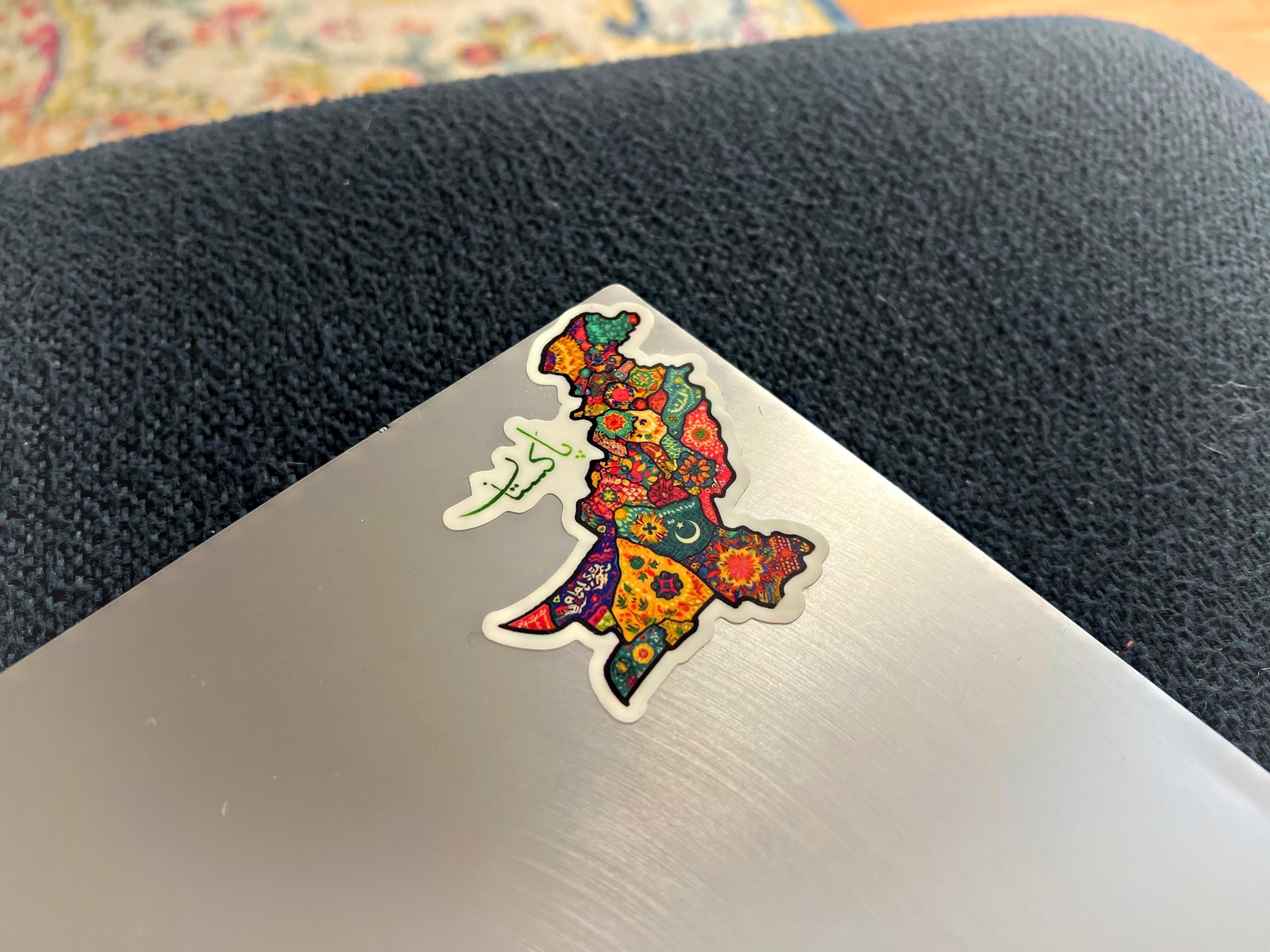 Vibrant Pakistan Map Kiss-cut Sticker, Colorful Decor, Travel Gifts ...