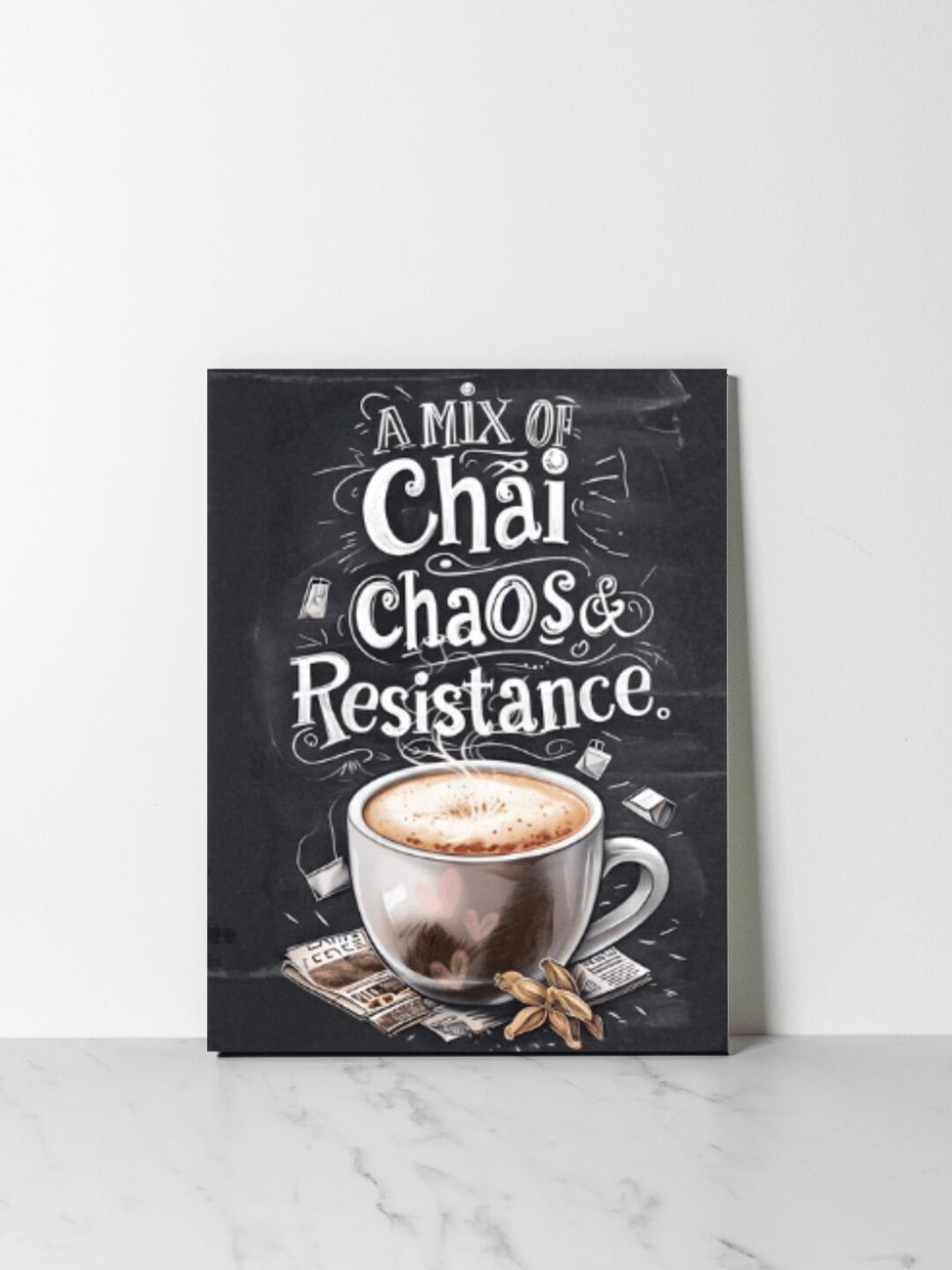 Chai Chaos and Resistance Wall Art - Digital Print, South Asian Home ...