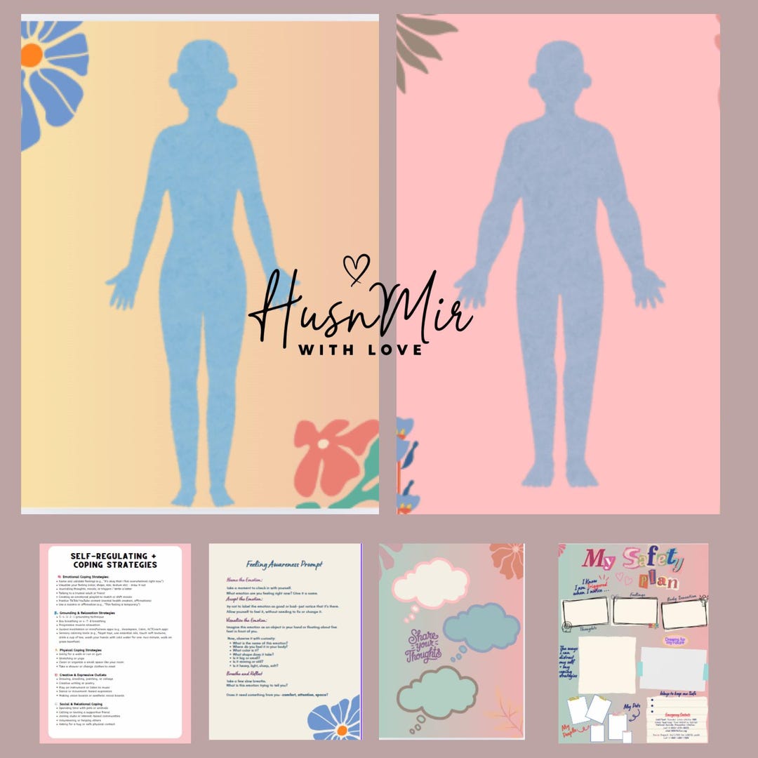 Kids Safety Plan Worksheet: Mental Health, DBT Therapy Tool (PDF ...