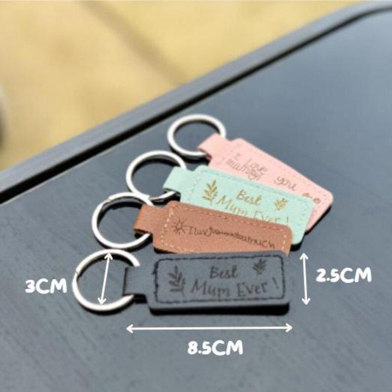 Personalized Handwriting Leather Keychain, Engraved Kids’ Drawing or ...