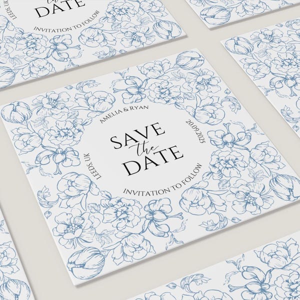 Square Save the Date - Etsy
