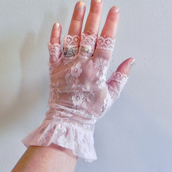 Pink Lace Gloves - Etsy