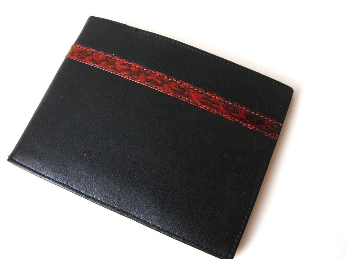 Vintage Lodis Wallet Mens Slim Line Black Leather and | Etsy