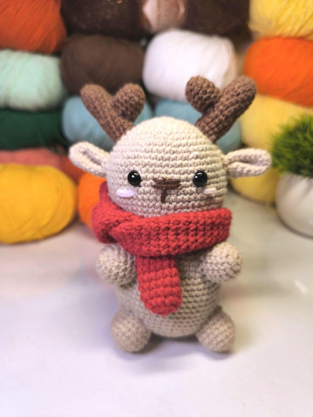 Amigurumi Deer Crochet Pattern – DIY Handmade Yarn Animal Doll, Cute ...
