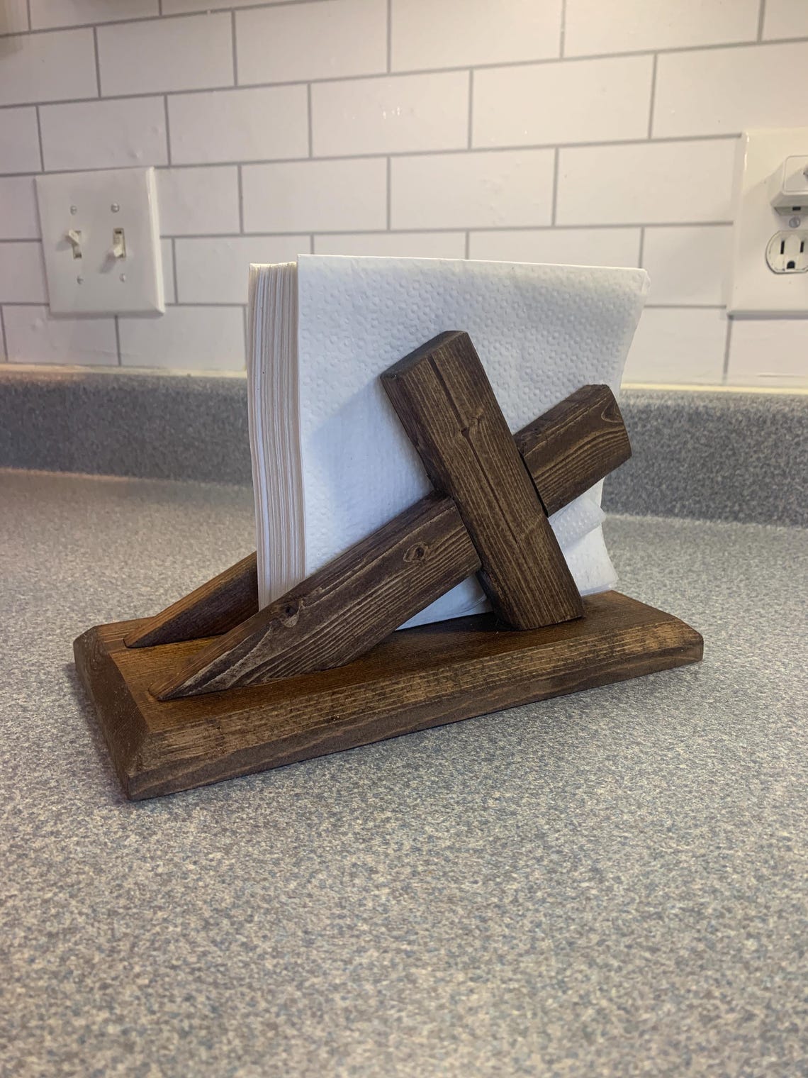 Handmade Wooden Cross Napkin Holder - Etsy