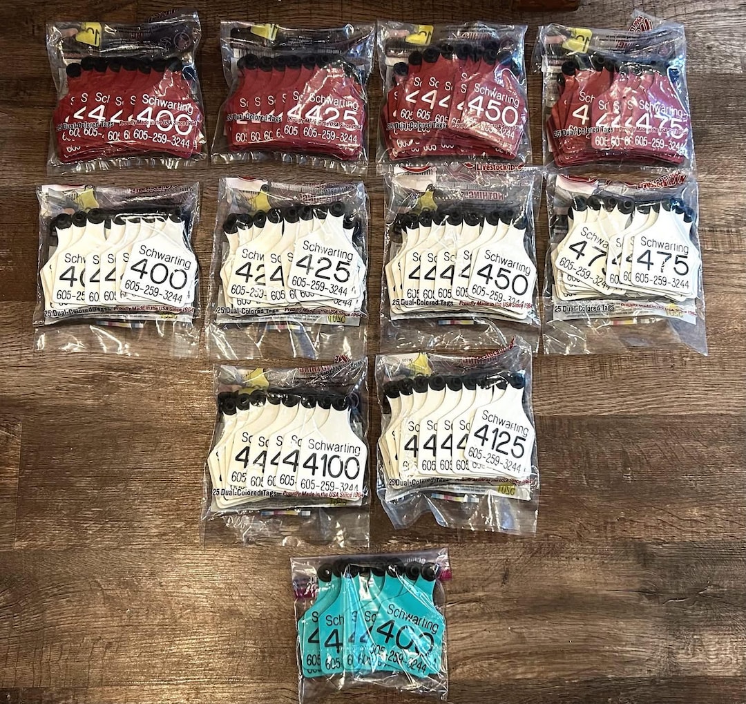Custom Engraved Ritchey Goat Ear Tags: Small, Weatherproof Herd ID - Etsy