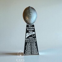 Engraved Wooden WOMAN RUNNING Trophy Award With Logo & Wording for ...