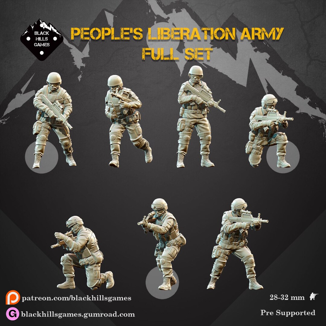 28mm Modern PLA Liberation Army Full Set - Etsy