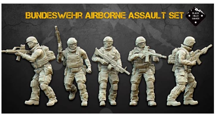 28mm Modern Bundeswehr Airborne Assault Set |miniature | Wargaming ...