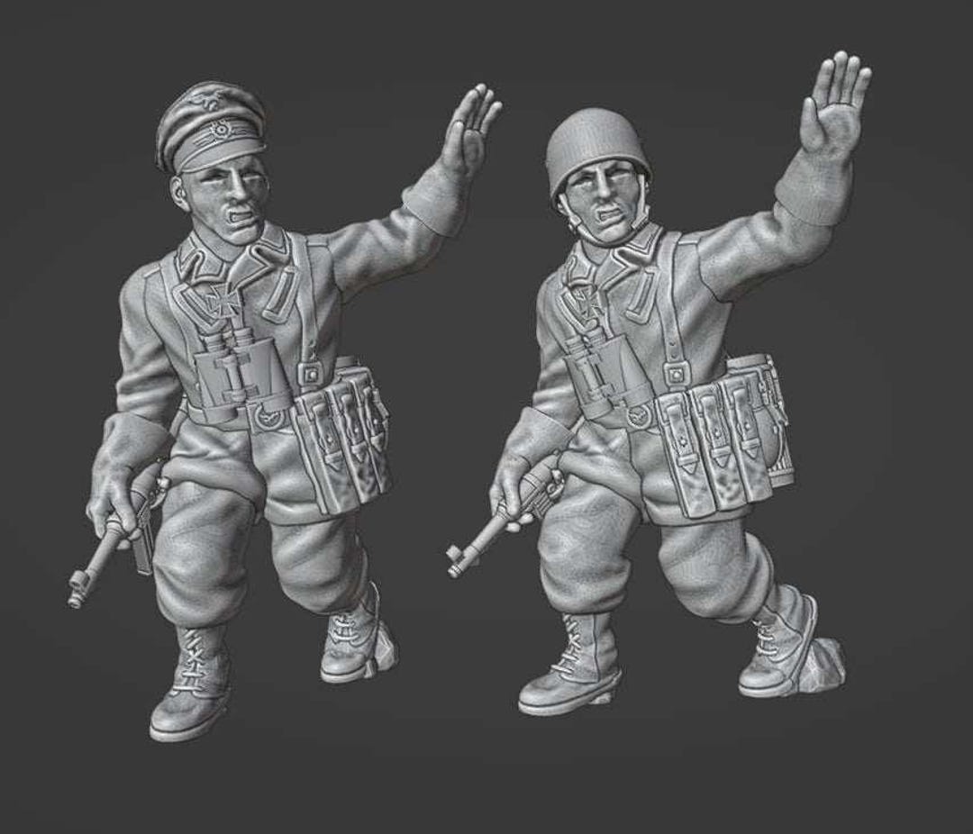 28mm German Fallschirmjager Officer 2 - Etsy