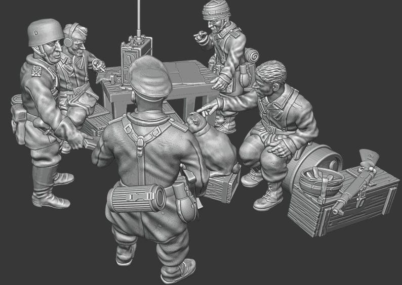 28mm WW2 German Paratrooper Officer Set - Etsy