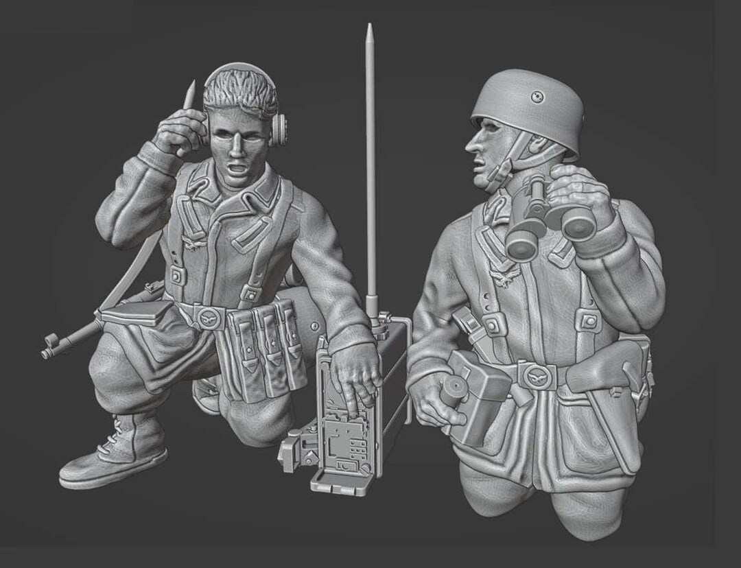28mm WW2 German Fallschirmjager Radio Operators - Etsy