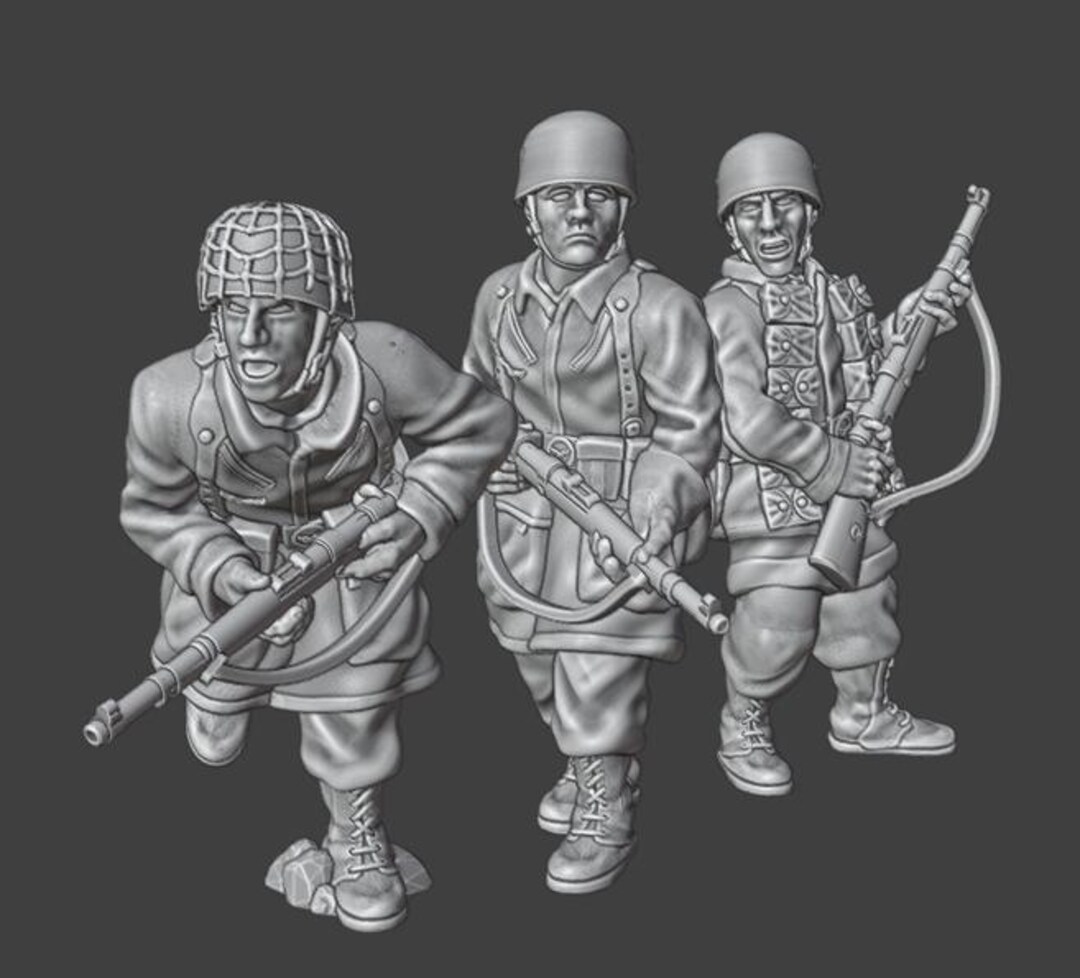 28mm WW2 German Fallschirmjager Rifle Team 4 - Etsy