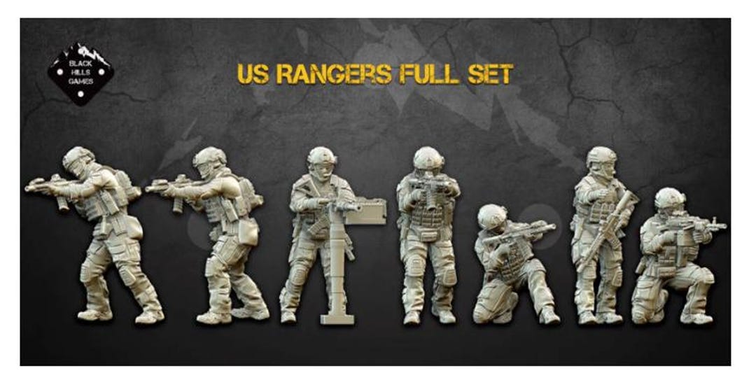 28mm Modern US Rangers (full Set) |miniature | Wargaming | 28mm ...