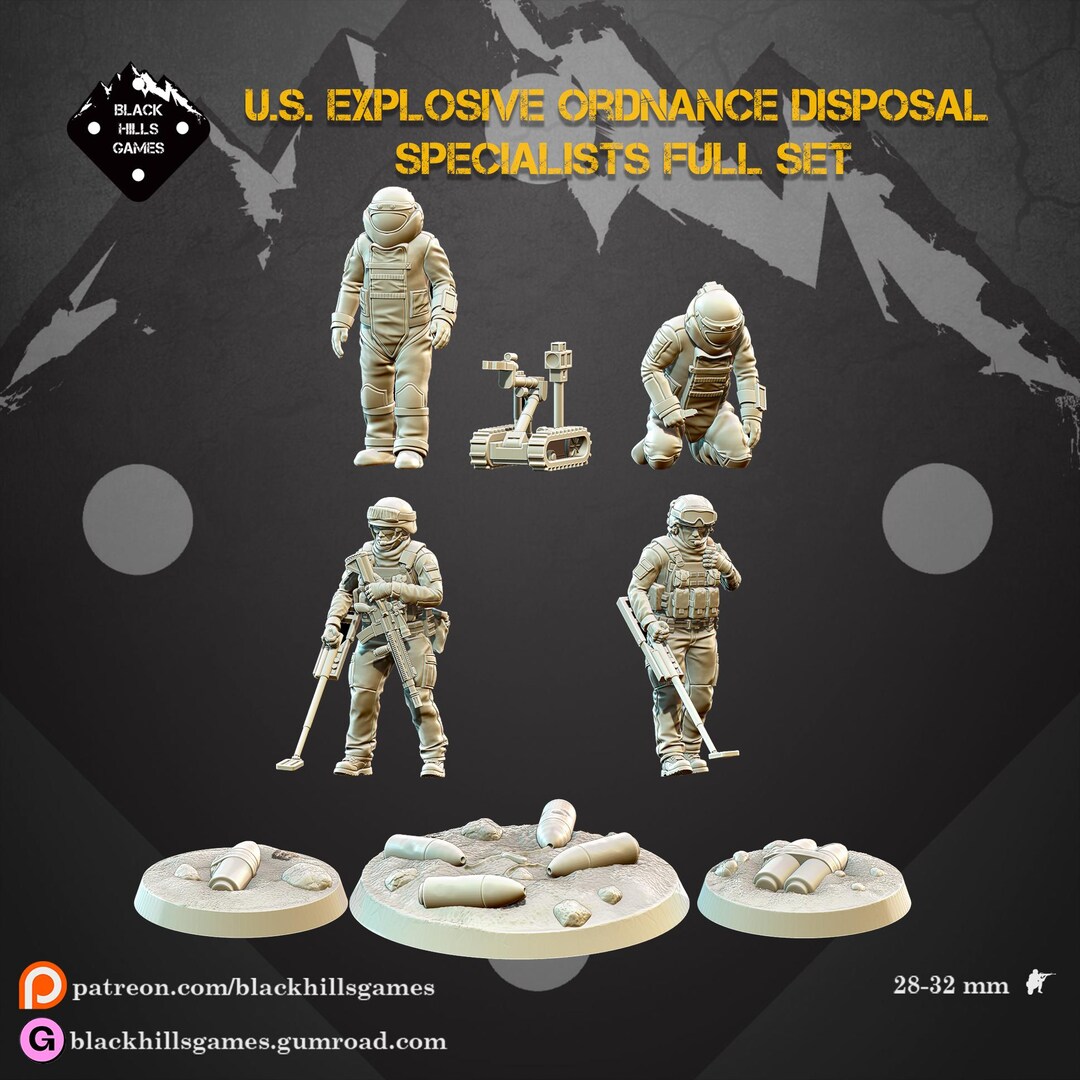 28mm Modern US Explosive Ordnance Disposal Set - Etsy